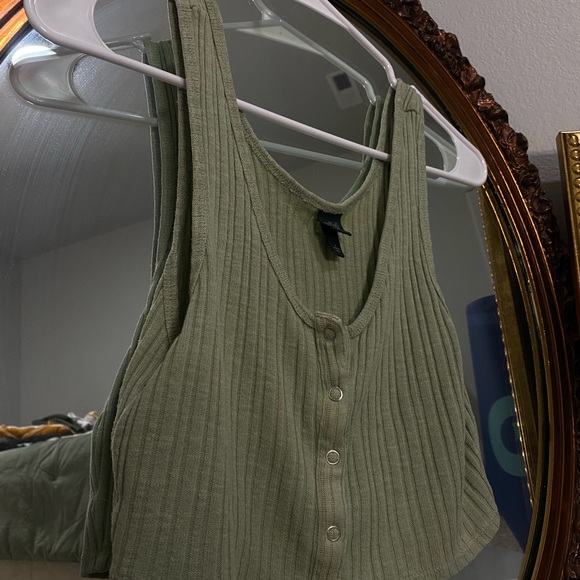 wild fable | Tops | Wild Fable Green Rubbed Tank With Silver Open ...